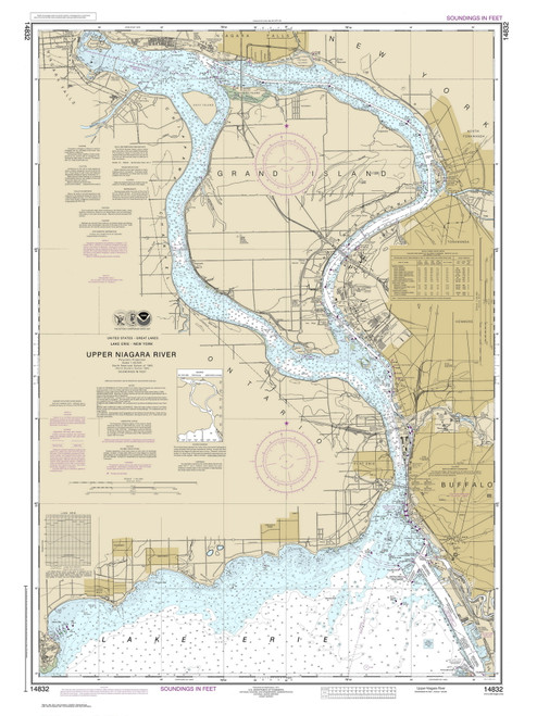 Upper Niagara River 2023 Lake Erie Harbor Chart Reprint Great Lakes ...