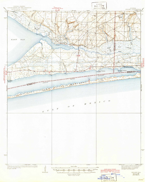 Holley, Florida 1938 (1946) USGS Old Topo Map Reprint 15x15 FL Quad ...