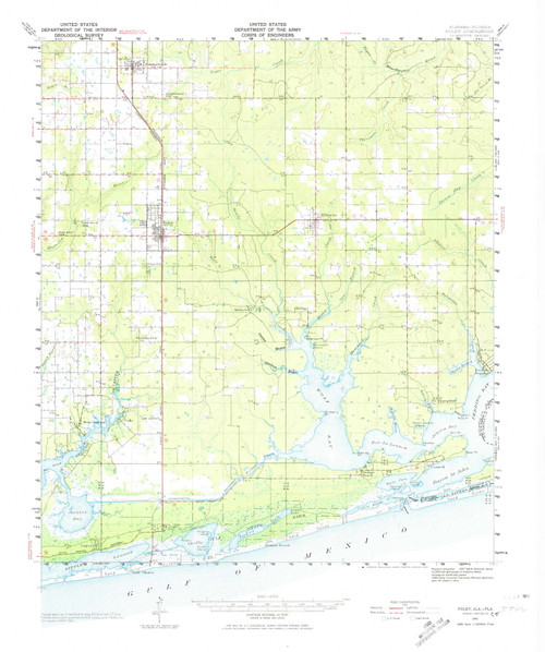 Foley, Alabama 1941 (1974) USGS Old Topo Map Reprint 15x15 FL Quad ...
