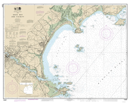 Saco Bay 2014 - Maine Harbors Custom Chart - OLD MAPS
