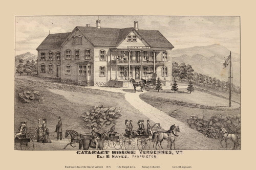 Cataract House, Vergennes 1876- from the Burgett & Co Vermont State ...