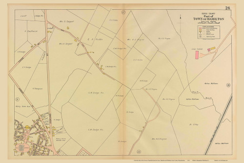 Hamilton Asbury Grove - Highland St - Massachusetts 1910 Old Town Map ...