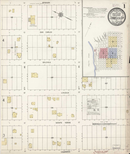 Carmel-by-the-Sea California 1910 - Fire Insurance Index - Old Map ...