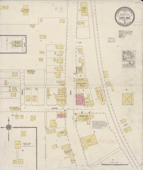 Hopland California 1919 - Fire Insurance Index - Old Map Reprint - OLD MAPS
