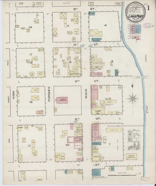 Lakeport California 1885 - Fire Insurance Index - Old Map Reprint - OLD ...