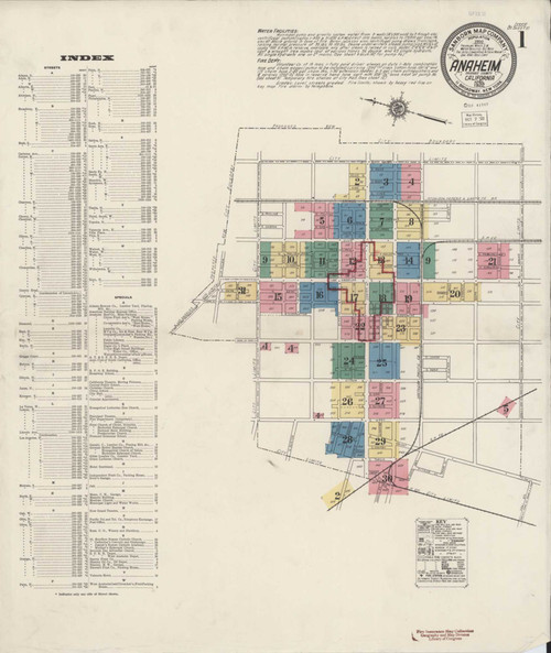Los Angeles - Anaheim California 1922 - Fire Insurance Index - Old Map ...