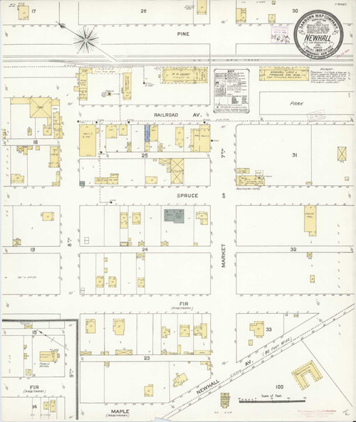 Los Angeles - Newhall California 1909 - Fire Insurance Index - Old Map ...