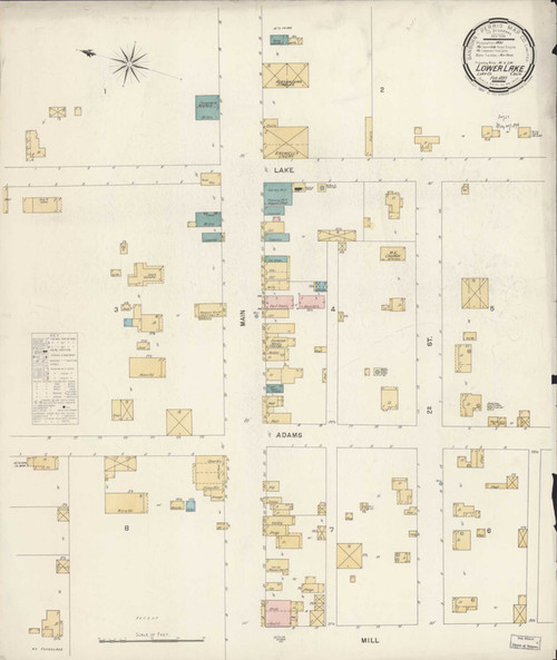 Lower Lake California 1897 - Fire Insurance Index - Old Map Reprint ...