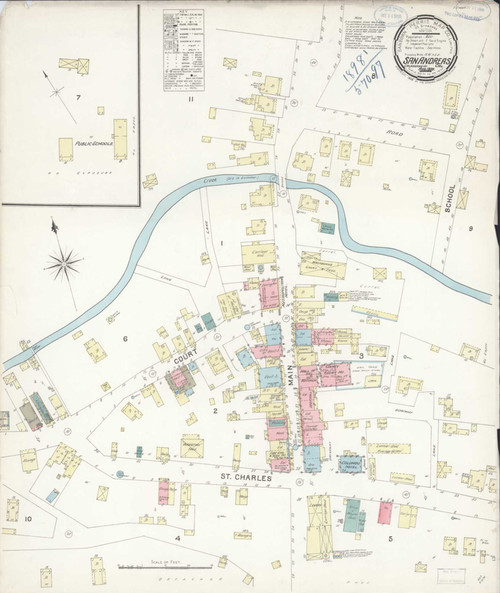San Andreas California 1898 - Fire Insurance Index - Old Map Reprint ...
