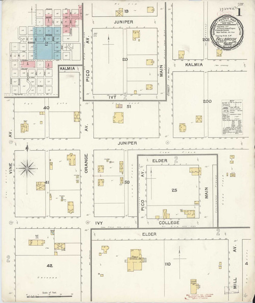 San Diego - Fallbrook California 1892 - Fire Insurance Index - Old Map ...
