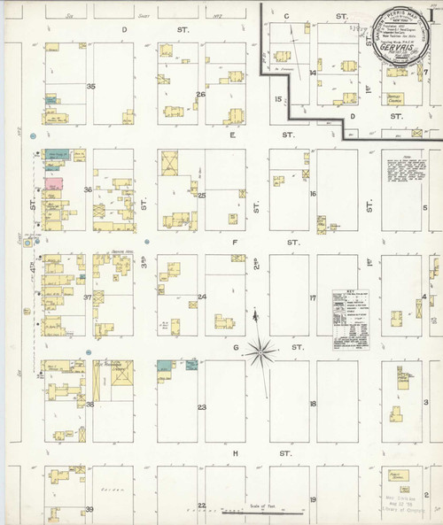 Gervais Oregon 1892 - Fire Insurance Index - Old Map Reprint - OLD MAPS