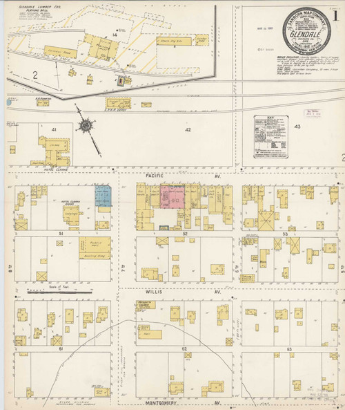 Glendale Oregon 1912 - Fire Insurance Index - Old Map Reprint - OLD MAPS