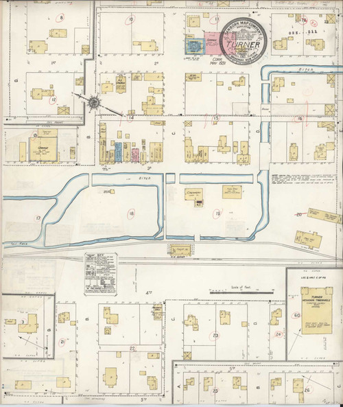 Turner Oregon 1931 - Fire Insurance Index - Old Map Reprint - OLD MAPS