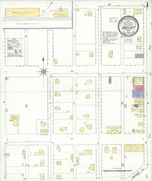 Prescott Washington 1909 - Fire Insurance Index - Old Map Reprint - OLD ...