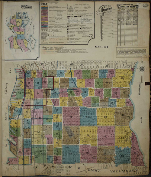 Seattle Washington 1950 V1 - Fire Insurance Index - Old Map Reprint ...