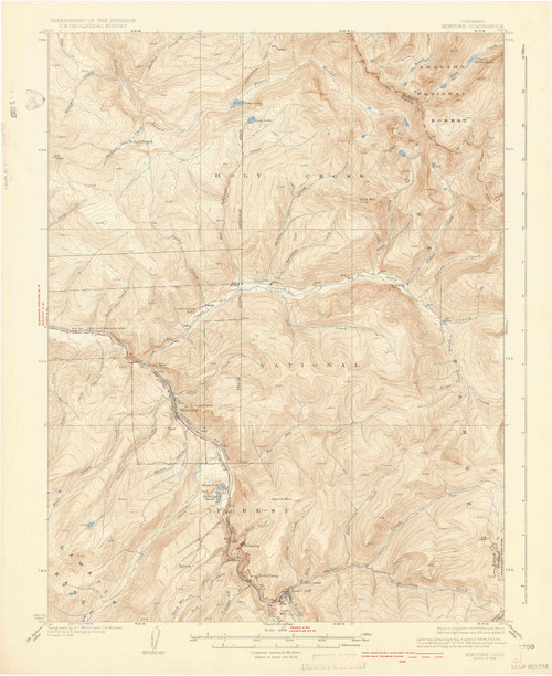 Minturn, Colorado 1934 (1934) USGS Old Topo Map Reprint 15x15 CO Quad ...