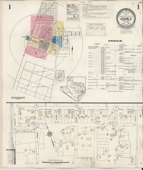 Humble Texas 1940 - Fire Insurance Index - Old Map Reprint - OLD MAPS