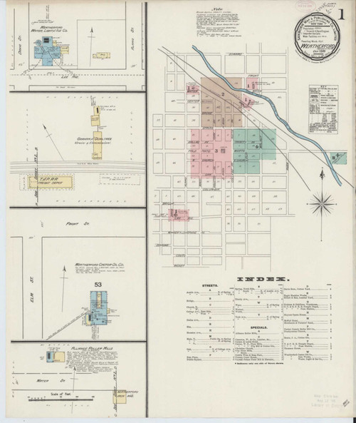 Weatherford Texas 1889 - Fire Insurance Index - Old Map Reprint - OLD MAPS