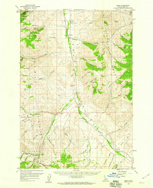 Lemhi, Idaho 1956 (1960) USGS Old Topo Map Reprint 15x15 ID Quad 239162 ...