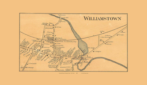 Williamstown Village, New York 1889 Old Town Map Custom Print - Oswego ...