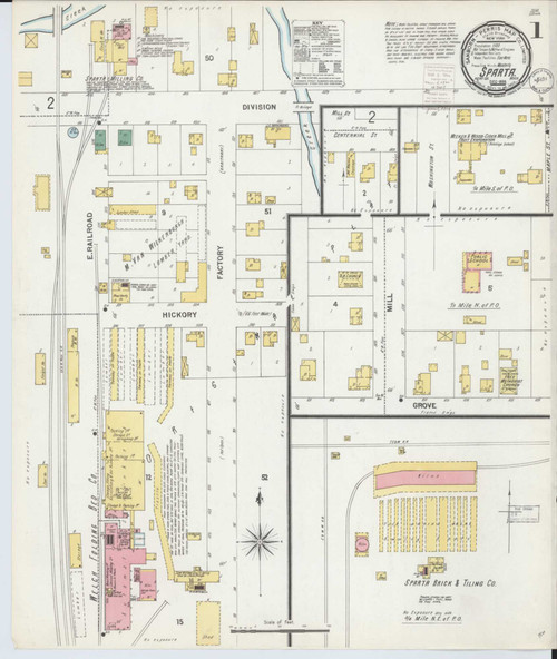Sparta Michigan 1899 - Fire Insurance Index - Old Map Reprint - OLD MAPS