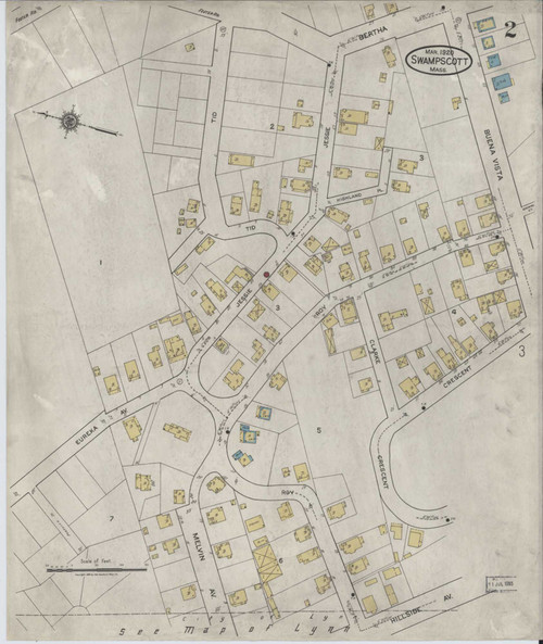 Swampscott Massachusetts 1920 - Fire Insurance Index - Old Map Reprint ...