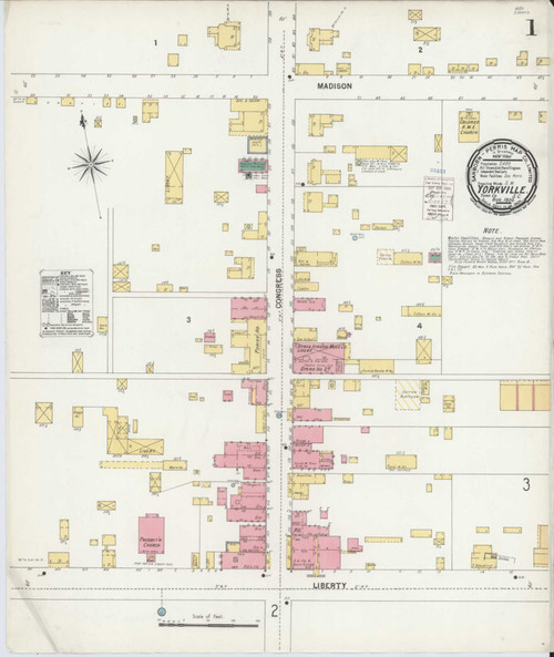 Yorkville South Carolina 1900 - Fire Insurance Index - Old Map Reprint ...