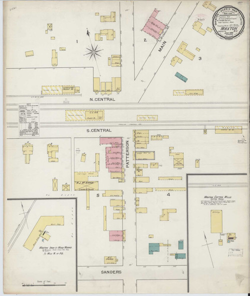 Maxton North Carolina 1893 - Fire Insurance Index - Old Map Reprint ...