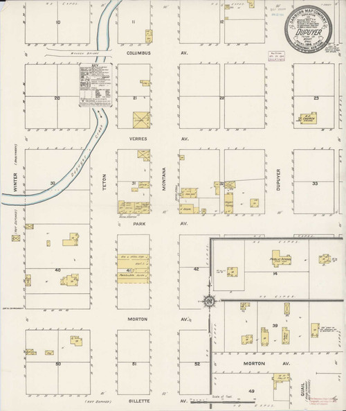Dupuyer Montana 1914 - Fire Insurance Index - Old Map Reprint - OLD MAPS