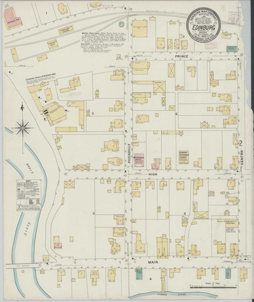 Edinburg Virginia 1908 - Fire Insurance Index - Old Map Reprint - OLD MAPS