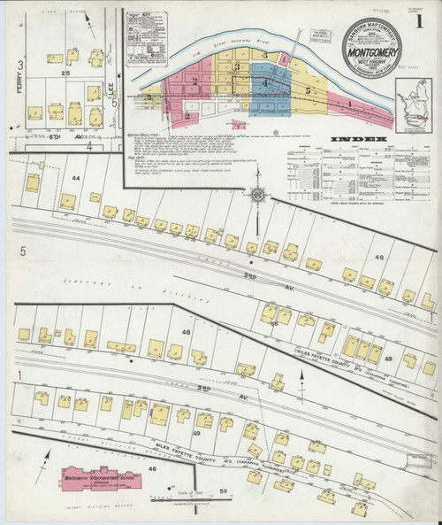 Montgomery West Virginia 1920 - Fire Insurance Index - Old Map Reprint ...