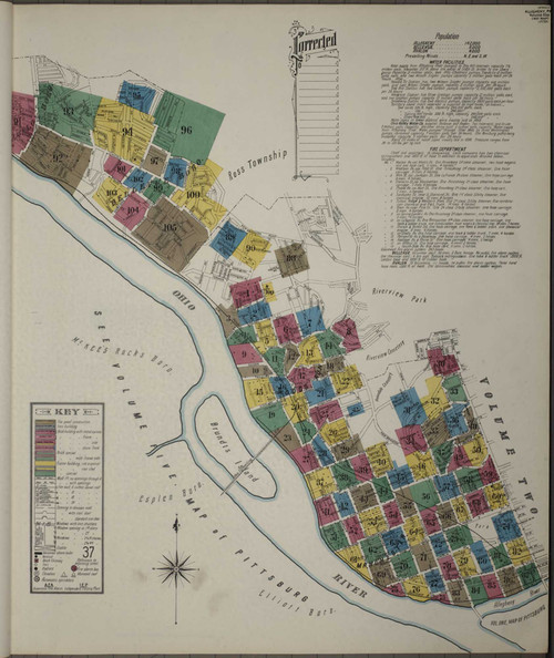 Allegheny Pennsylvania 1906 V1 - Fire Insurance Index - Old Map Reprint ...