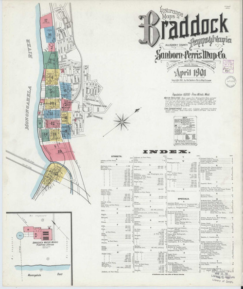 Braddock Pennsylvania 1901 - Fire Insurance Index - Old Map Reprint ...