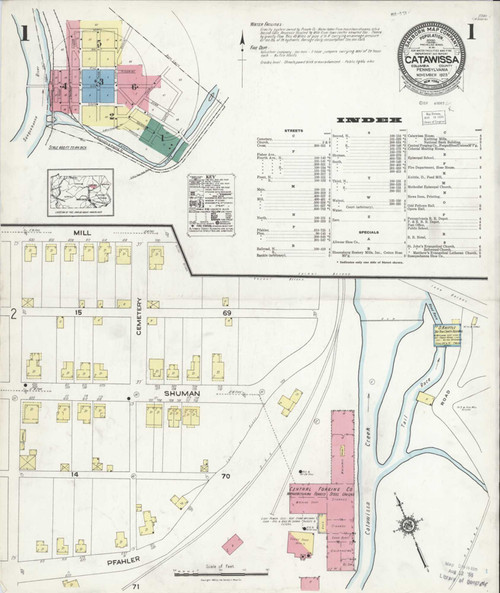 Catawissa Pennsylvania 1923 - Fire Insurance Index - Old Map Reprint ...