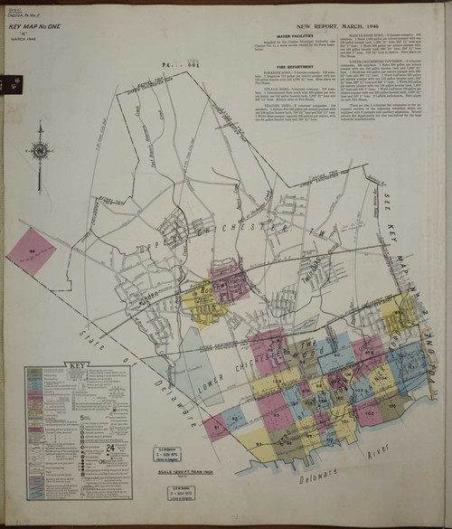 Chester Pennsylvania 1950 V2 - Fire Insurance Index - Old Map Reprint ...