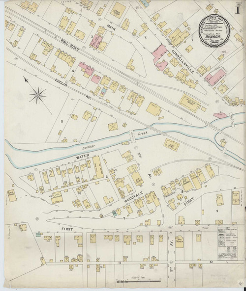 Dunbar Pennsylvania 1897 - Fire Insurance Index - Old Map Reprint - OLD ...