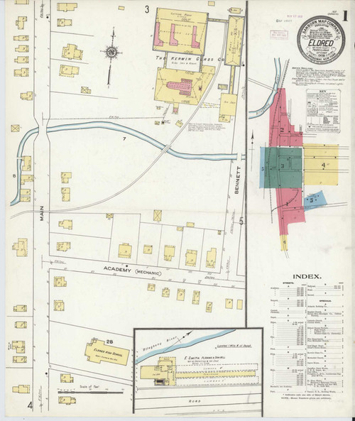 Eldred Pennsylvania 1909 - Fire Insurance Index - Old Map Reprint - OLD ...