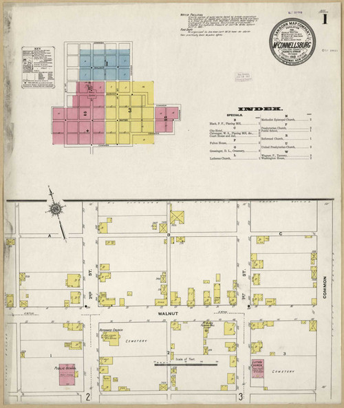 Mcconnellsburgh Pennsylvania 1910 - Fire Insurance Index - Old Map ...