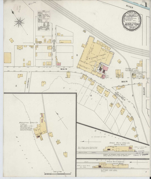 Mapleton Pennsylvania 1894 - Fire Insurance Index - Old Map Reprint ...