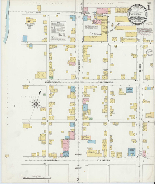 Millerstown Pennsylvania 1899 - Fire Insurance Index - Old Map Reprint ...