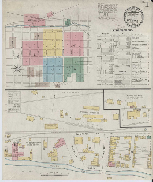 Mount Carmel Pennsylvania 1896 - Fire Insurance Index - Old Map Reprint ...