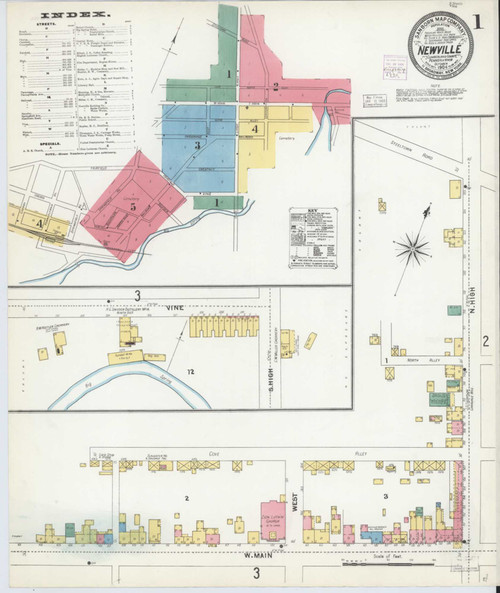 Newville Pennsylvania 1904 - Fire Insurance Index - Old Map Reprint ...