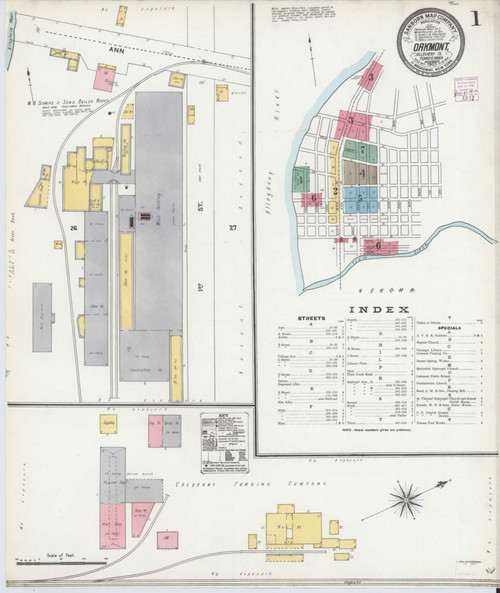 Oakmont Pennsylvania 1905 - Fire Insurance Index - Old Map Reprint ...