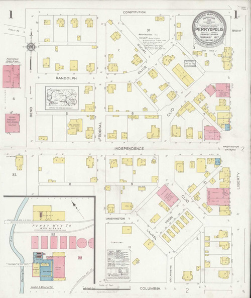 Perryopolis Pennsylvania 1927 - Fire Insurance Index - Old Map Reprint ...
