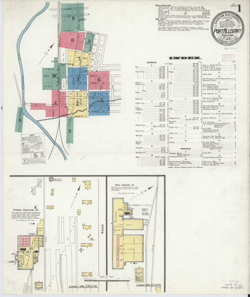 Port Allegany Pennsylvania 1909 - Fire Insurance Index - Old Map ...