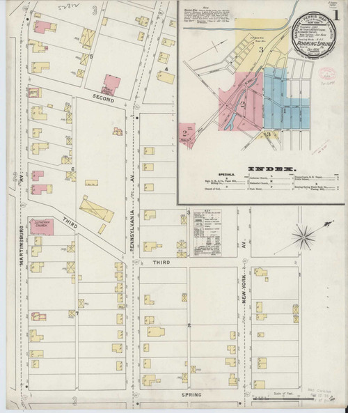 Roaring Spring Pennsylvania 1894 - Fire Insurance Index - Old Map ...