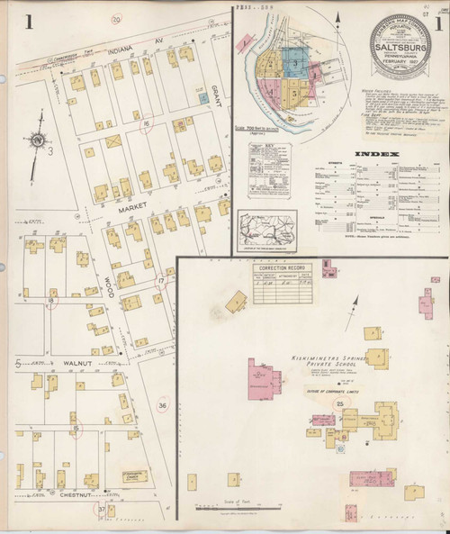 Saltsburg Pennsylvania 1938 - Fire Insurance Index - Old Map Reprint ...