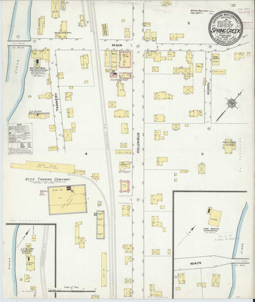 Spring Creek Pennsylvania 1910 - Fire Insurance Index - Old Map Reprint ...