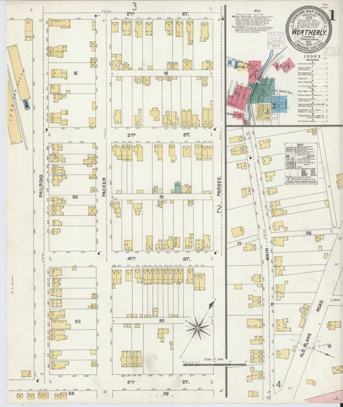 Weatherly Pennsylvania 1905 - Fire Insurance Index - Old Map Reprint ...