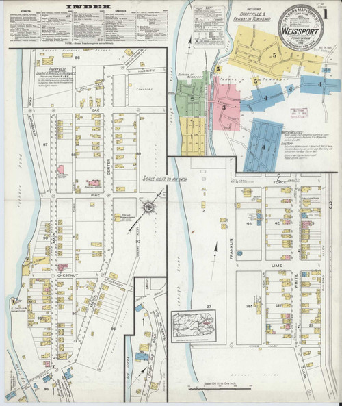 Weissport Pennsylvania 1915 - Fire Insurance Index - Old Map Reprint ...